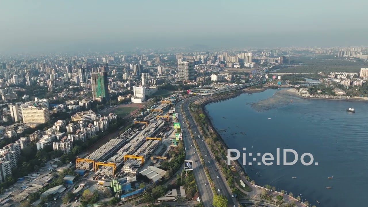 PD0013 - Metro Construction Site at Bandra Reclamation, Mumbai - Drone ...